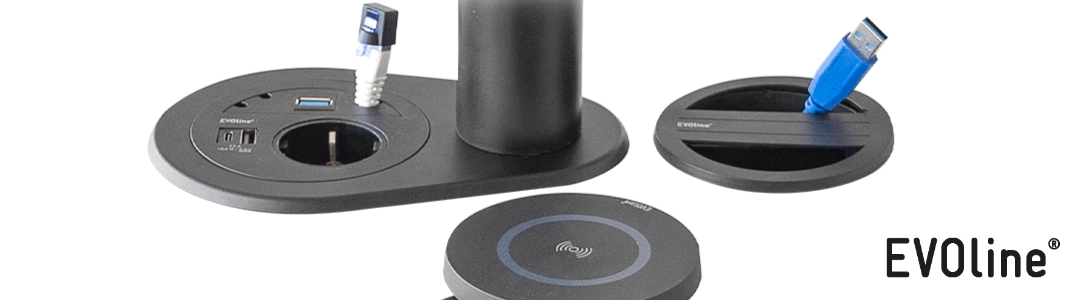 EVOline Circle80 Steckdose mit Doppel USB Charger, Einbau