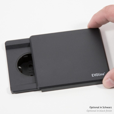 Einbausteckdose mit USB-Charger EVOline Square80, weiß